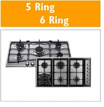5 Ring Gas Hobs at TheGasCompany.ie - The Gas Cooking Experts
