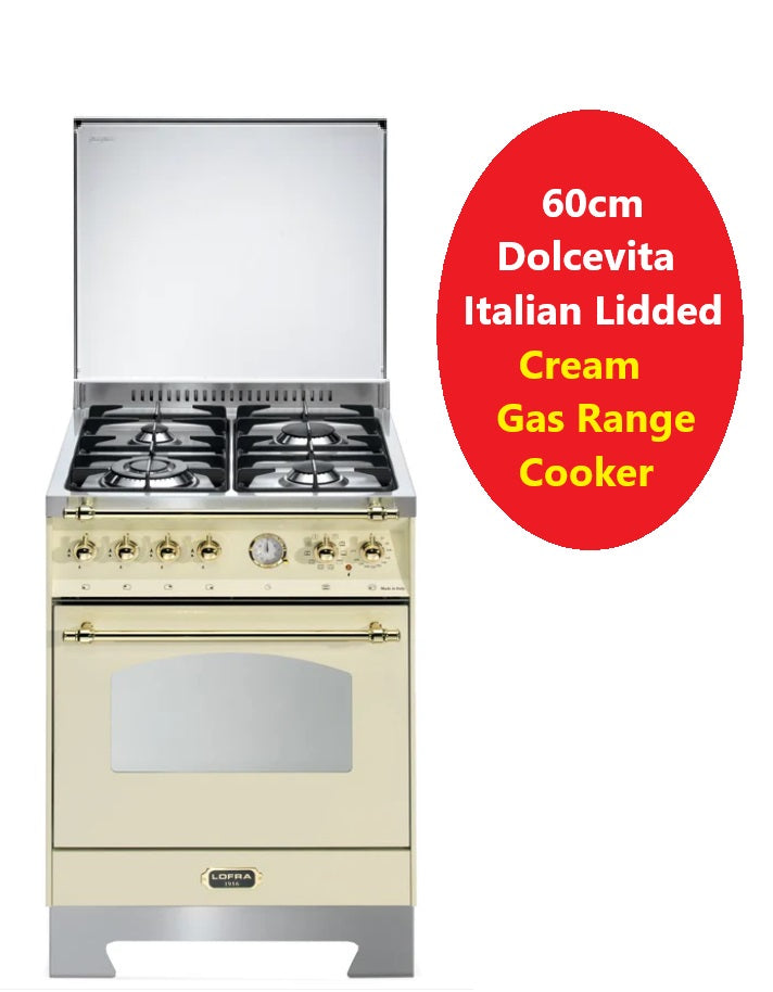 Italian Full Gas Range Cooker 60cm LOFRA Dolcevita RBI66GVGT ...